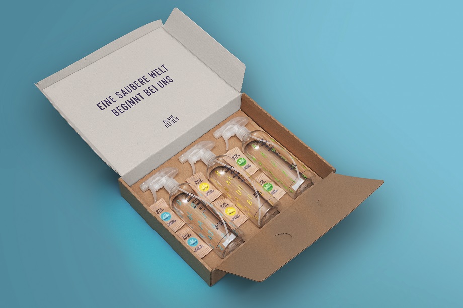 100% recyclable e-commerce packaging developed for Blaue Helden - DS Smith